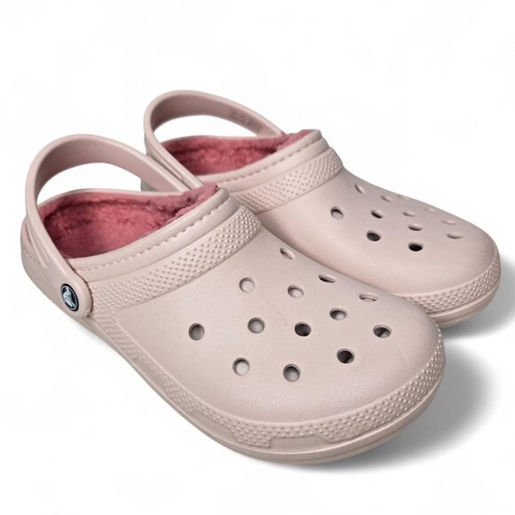 CROCS | Shoes | Crocs Classic Furry Lined Clog Shoes Womens Lounge ...
